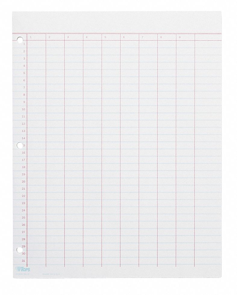 TOPS, Column, Nonwirebound, Notepad - 35W913|TOP3619 - Grainger