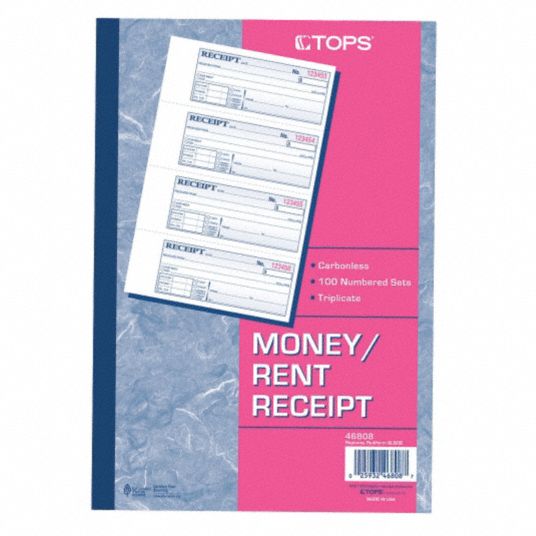 Money And Rent Receipt Books, Number of Sheets 50, Number of Duplicates ...