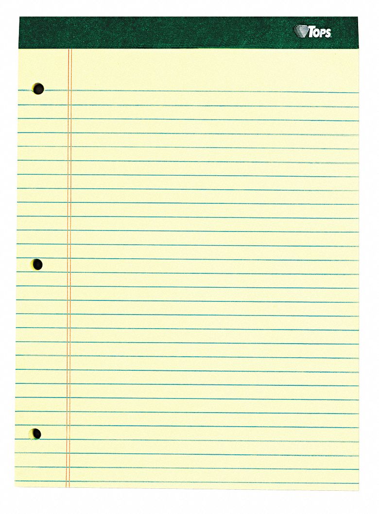 TOPS, 8-1/2 in x 11-3/4 in Sheet Size, Legal, Notepad - 35W939|TOP63378 ...