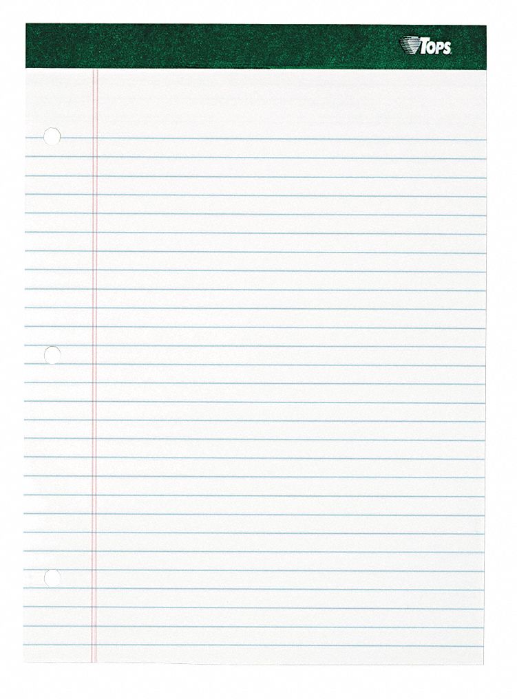 TOPS, 8-1/2 in x 11-3/4 in Sheet Size, Legal, Notepad - 35W940|TOP63379 ...