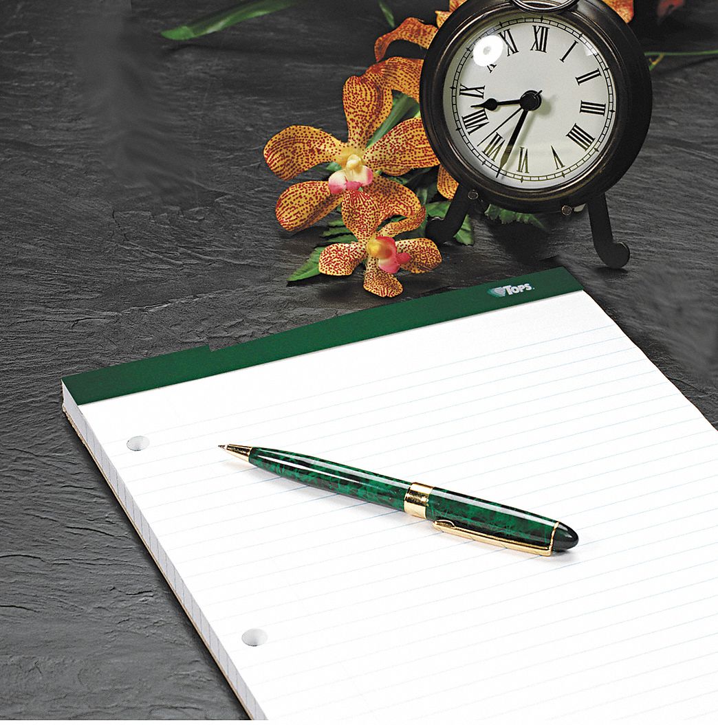 TOPS, 8-1/2 in x 11-3/4 in Sheet Size, College, Notepad - 35W942 ...