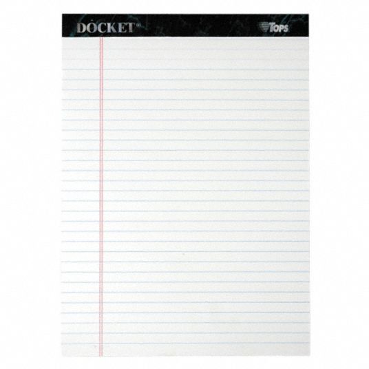 TOPS, 8-1/2 in x 11-3/4 in Sheet Size, Legal, Notepad - 35W947|TOP63410 ...