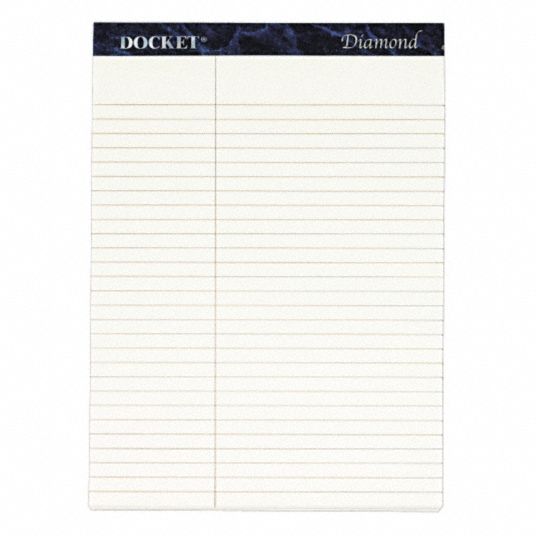 Docket® Diamond Ruled Pad, 8 1/2 x 11 3/4 in, PK 2 - Grainger