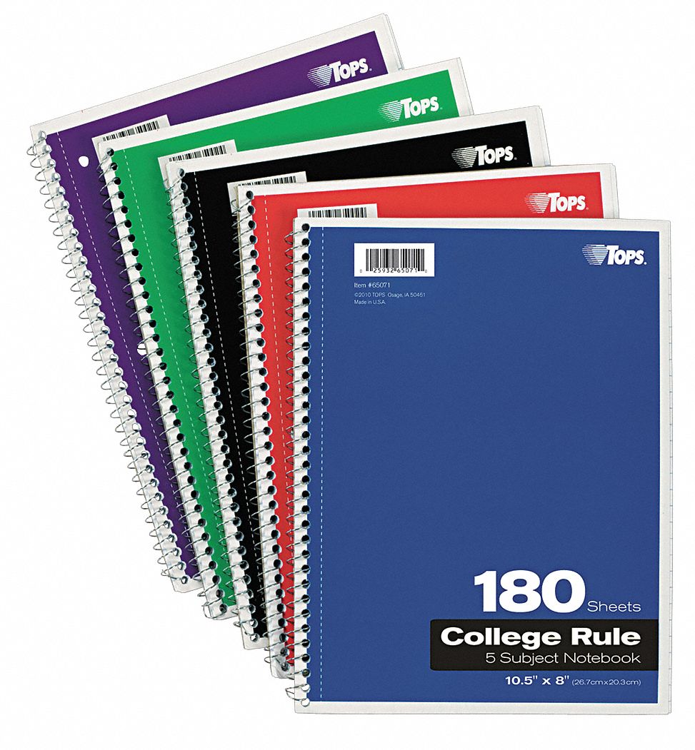 Coil-Lock Wirebound Notebook, 10 1/2 x 8 in - Grainger