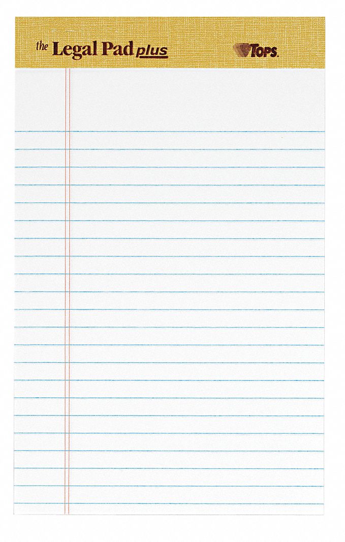 TOPS, 5 in x 8 in Sheet Size, Narrow, Notepad - 35W986|TOP71500 - Grainger