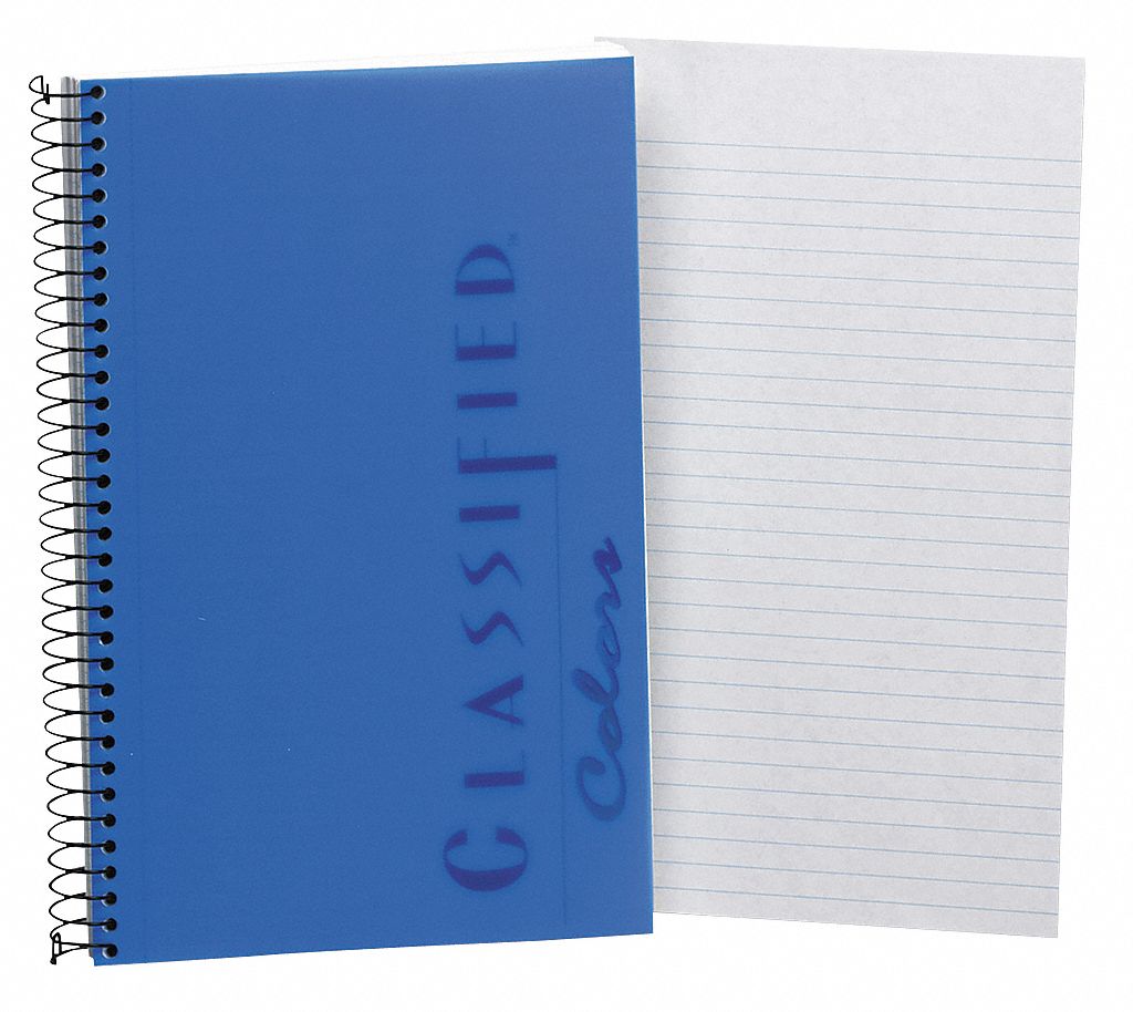 TOPS, 8-1/2 in x 5-1/2 in Sheet Size, Narrow, Notebook - 35W992 ...