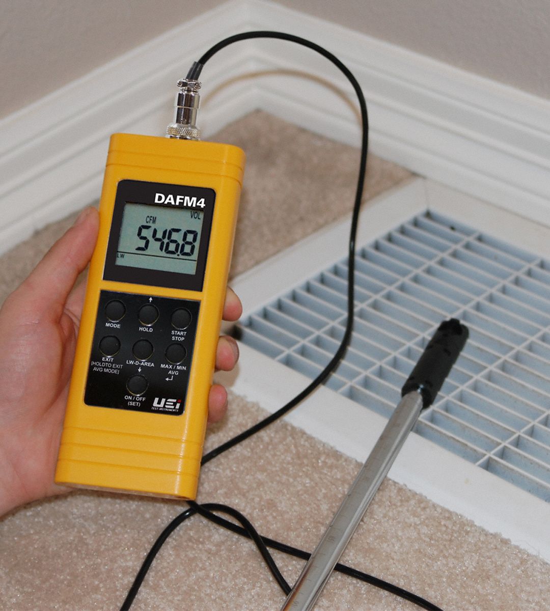 UEI TEST INSTRUMENTS Anemometer, Hot Wire and Thermistor, No, Yes, 99 ...