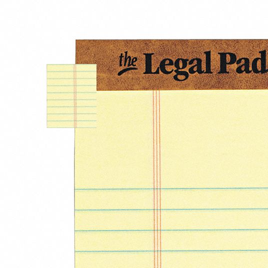 The Legal Pad™ Ruled Perforated Pad, 8 1/2 x 11 3/4 in - Grainger