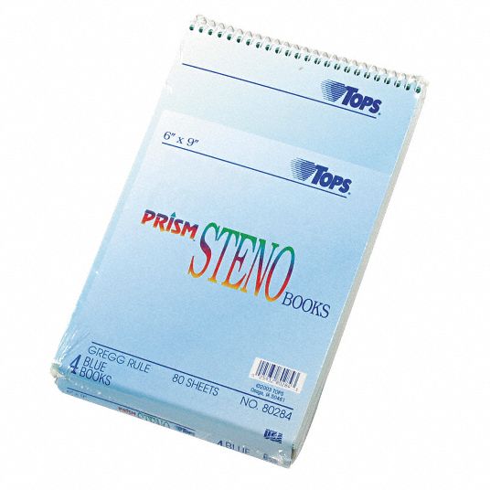 TOPS, 6 in x 9 in Sheet Size, Gregg, Notebook - 35X050|TOP80284 - Grainger