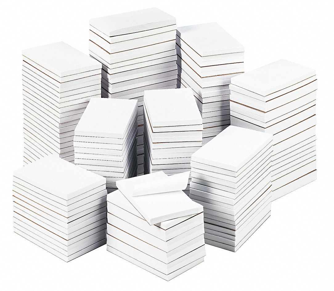 UNIVERSAL, White, Std, Sticky Notes - 35X087|UNV35623 - Grainger