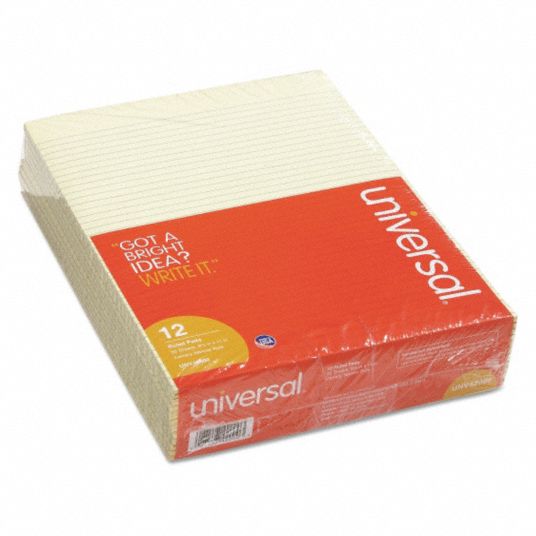 UNIVERSAL, 8-1/2 in x 11 in Sheet Size, Narrow, Notepad - 35X112 ...