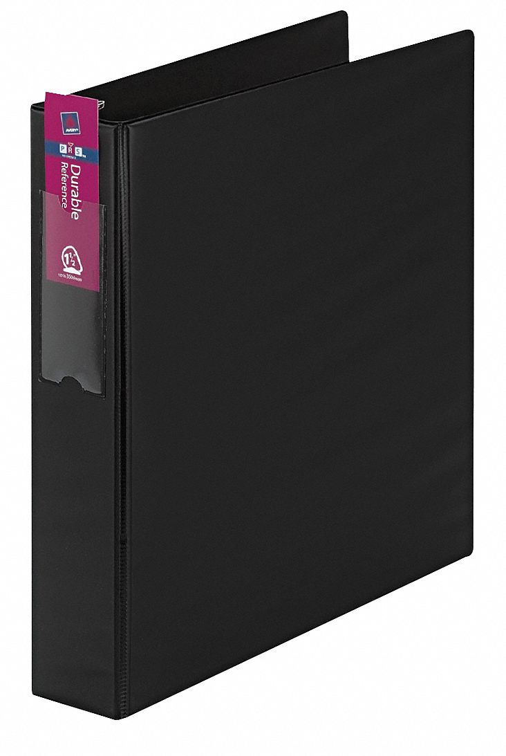 Durable Binder,EZD(TM),1-1/2in,Std,Black - Grainger