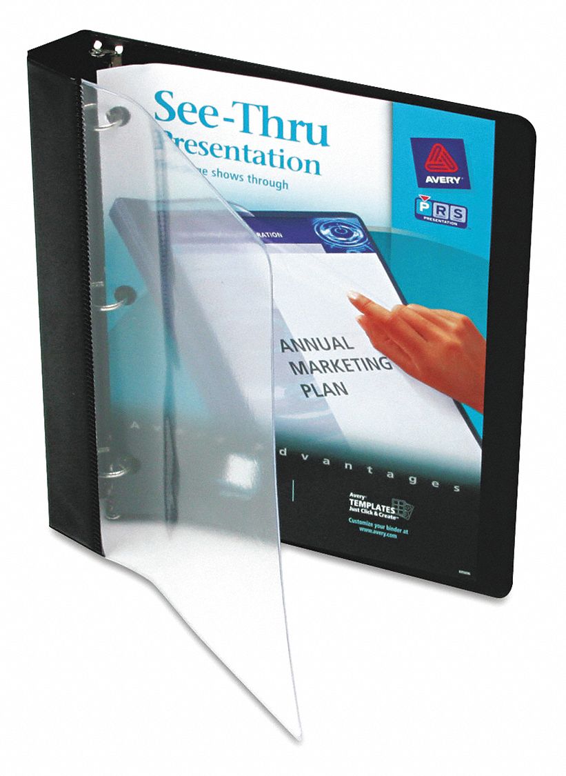 1 in Ring Size, Round, Ring Binder - 35X481|AVE10852 - Grainger