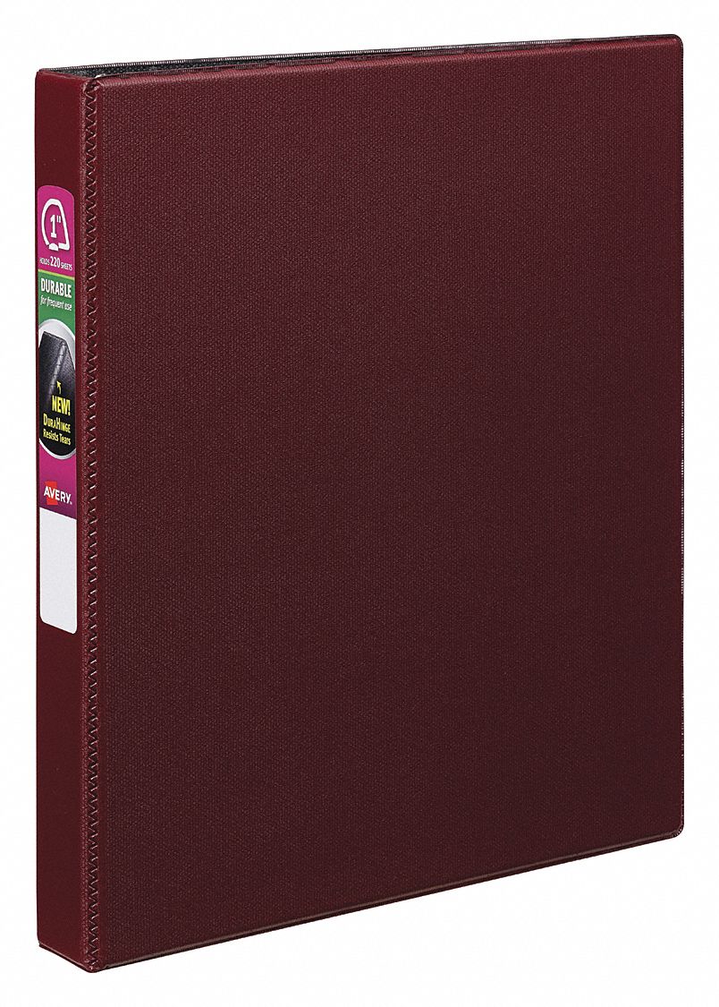 1 in Ring Size, Slant D-Ring, Ring Binder - 35X573|AVE27252 - Grainger