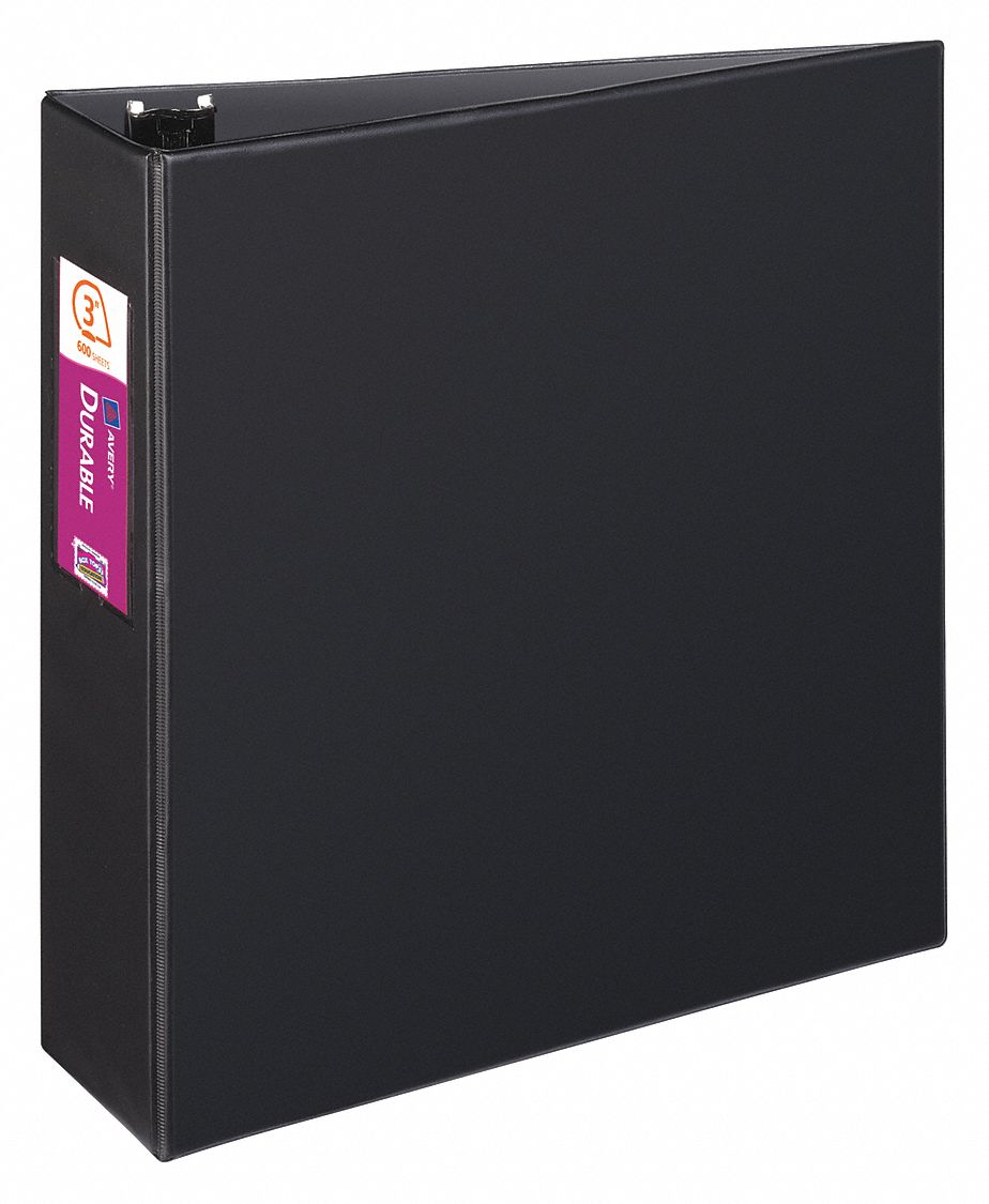 Durable Binder,Slant,3 in,Standard,Black - Grainger