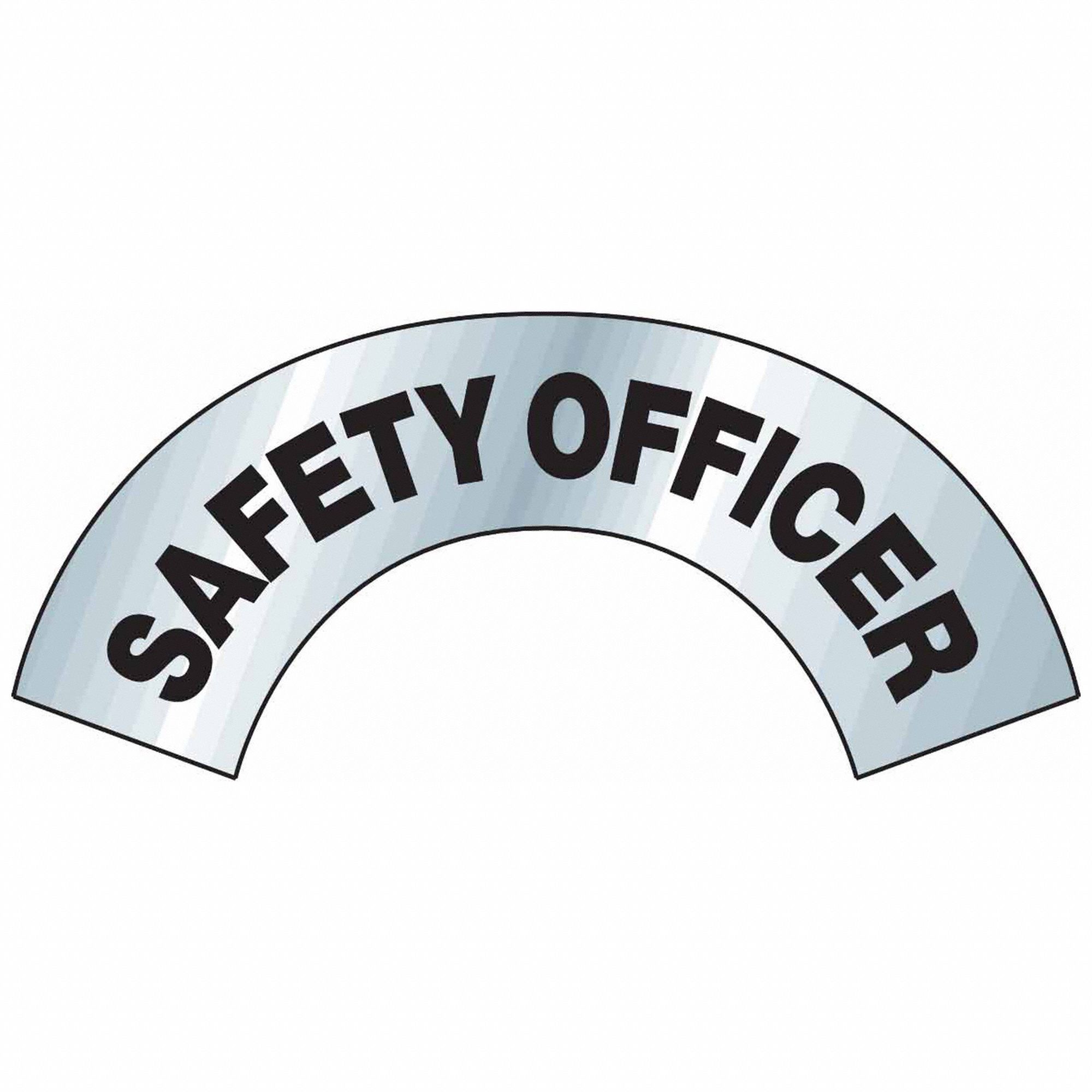 Safety Officer, 6 7/8 in x 3 in Label Size (WxH), Hard Hat Label ...