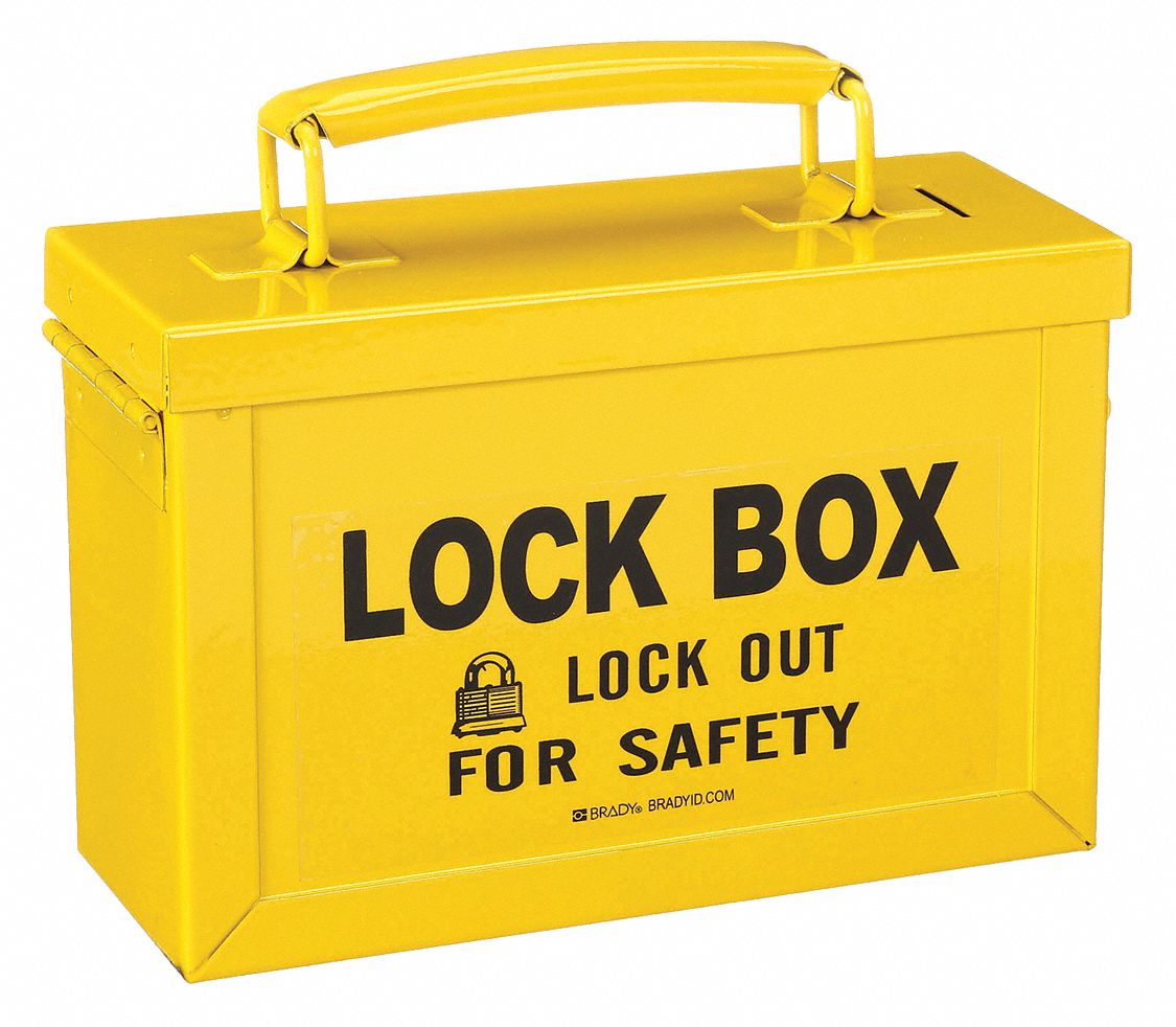 BRADY, Steel, Yellow, Group Lockout Box - 35XF92|65672 - Grainger