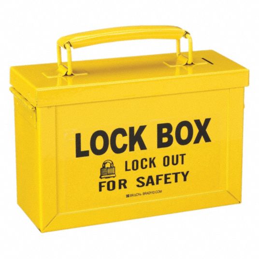 BRADY, Steel, Yellow, Group Lockout Box - 35XF92|65672 - Grainger