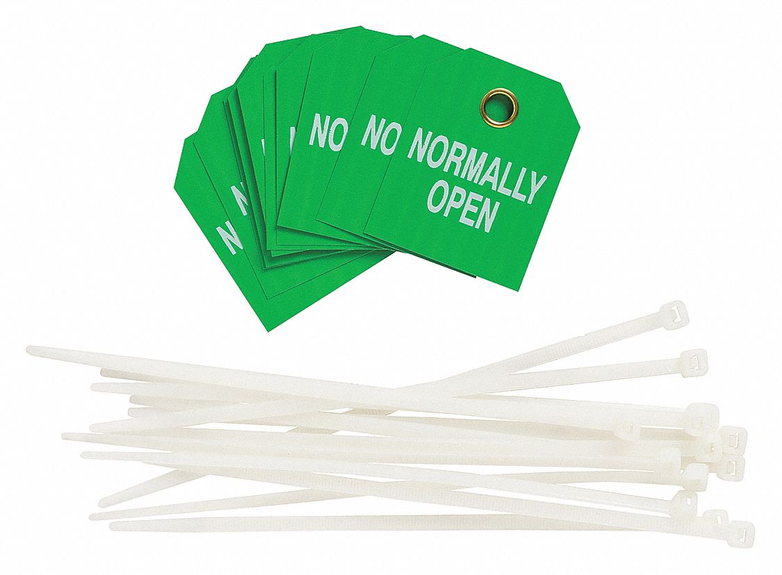 Green/White, Cable Tie, Tags - 35XG08|89246 - Grainger