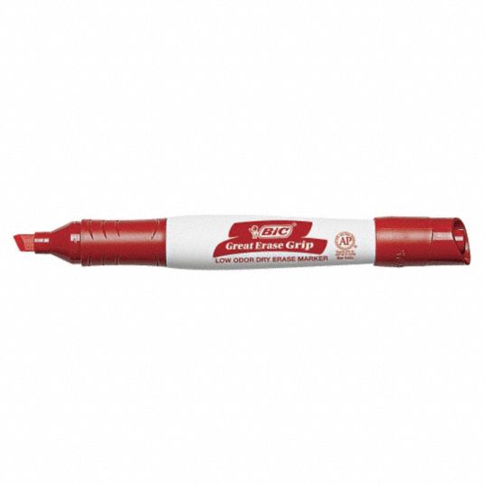 BIC, Red, Chisel, Dry Erase Markers - 35Y011|BICGDEM11RD - Grainger