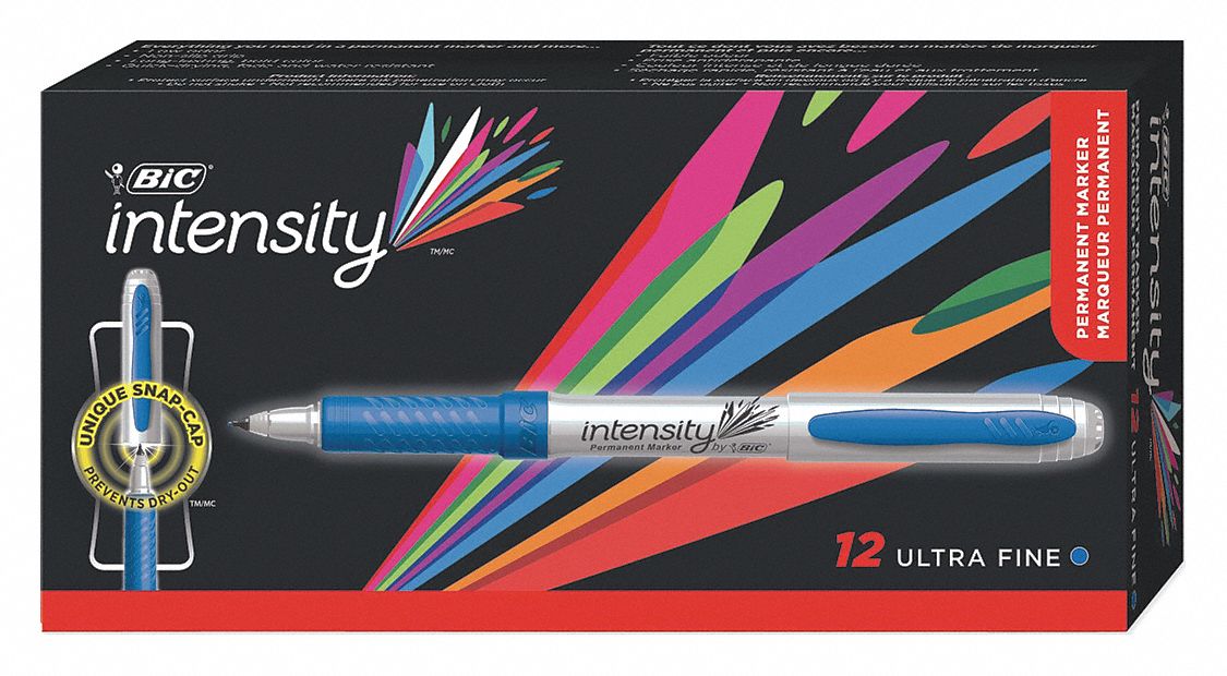 BIC, Blue, Capped, Permanent Marker - 35Y054|BICGPMU11BE - Grainger