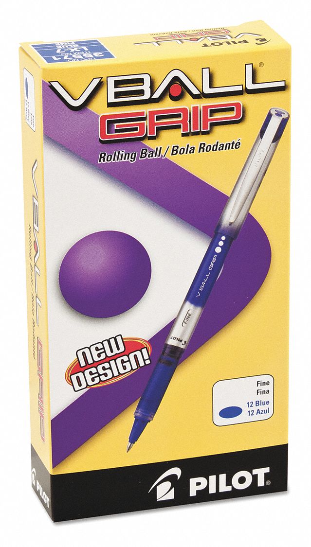 PILOT, VBall® Grip Liquid Ink, Blue, Rollerball Pen - 35Y303|PIL35571 ...