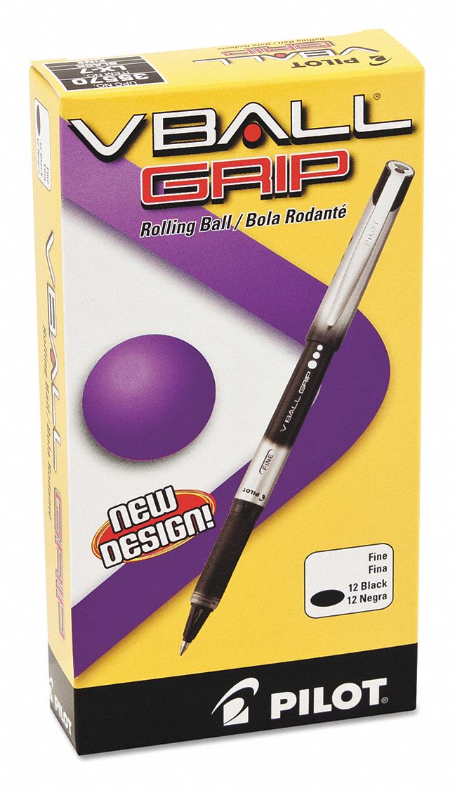 PILOT, VBall® Grip Liquid Ink, Black, Rollerball Pen - 35Y304|PIL35570 ...