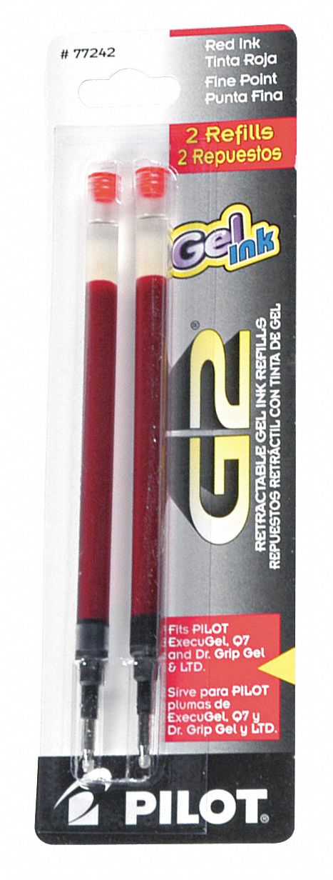 PILOT, Red, 0.5 mm, Pen Ink Cartridge Set - 35Y566|PIL77242 - Grainger