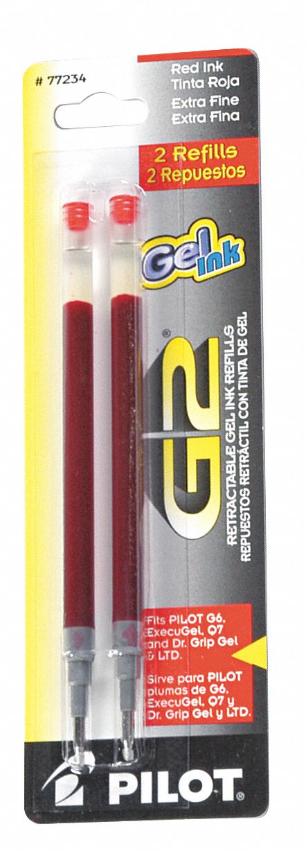 PILOT, Red, Ultra Fine, Pen Ink Refill - 35Y569|PIL77234 - Grainger
