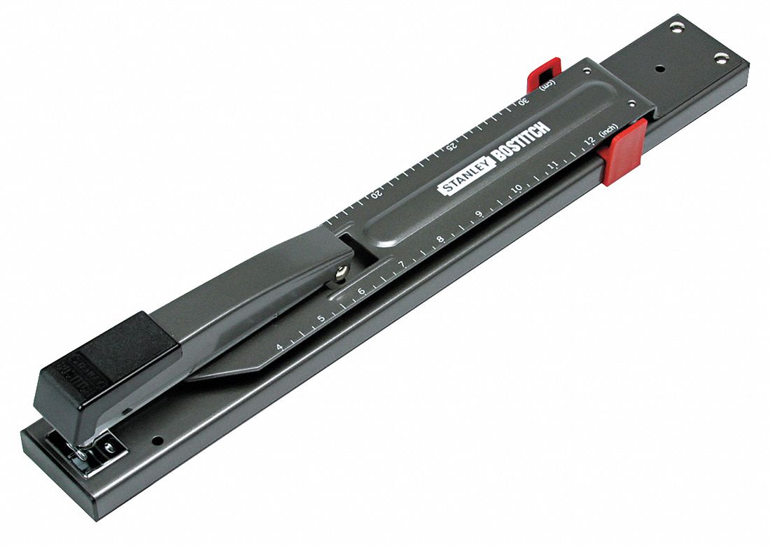 Long Reach Stapler,20 Sheet,Black - Grainger
