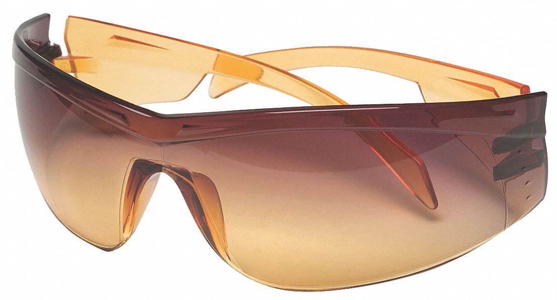 MSA, Amber Lens, Frameless, Safety Glasses - 35YP53|10106386 - Grainger