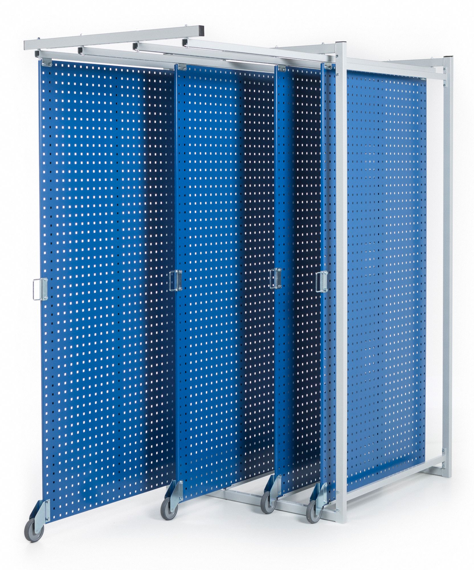 TRESTON Pegboard Floor Rack: Square, 3/8 in Peg Hole Size, 84 in x 40 ...