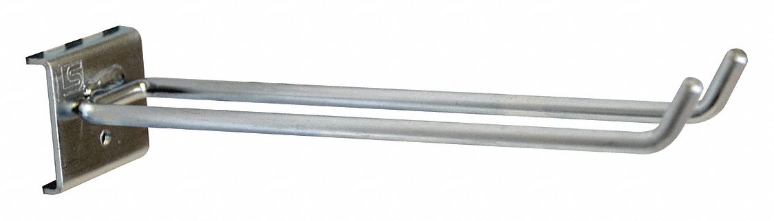 TRESTON, 1 7/8 in x 7 7/8 in x 1 3/4 in, 5 Hooks, Double Rod Pegboard ...