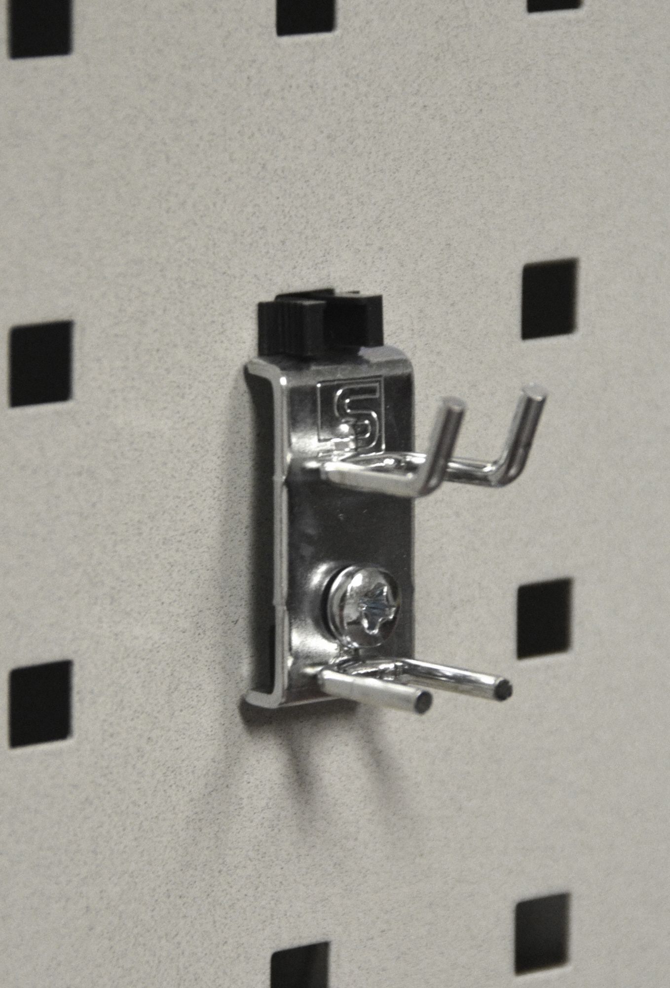 TRESTON Double Rod Pegboard Hook: 1 1/8 in x 1 31/32 in x 1 3/4 in, 5 ...