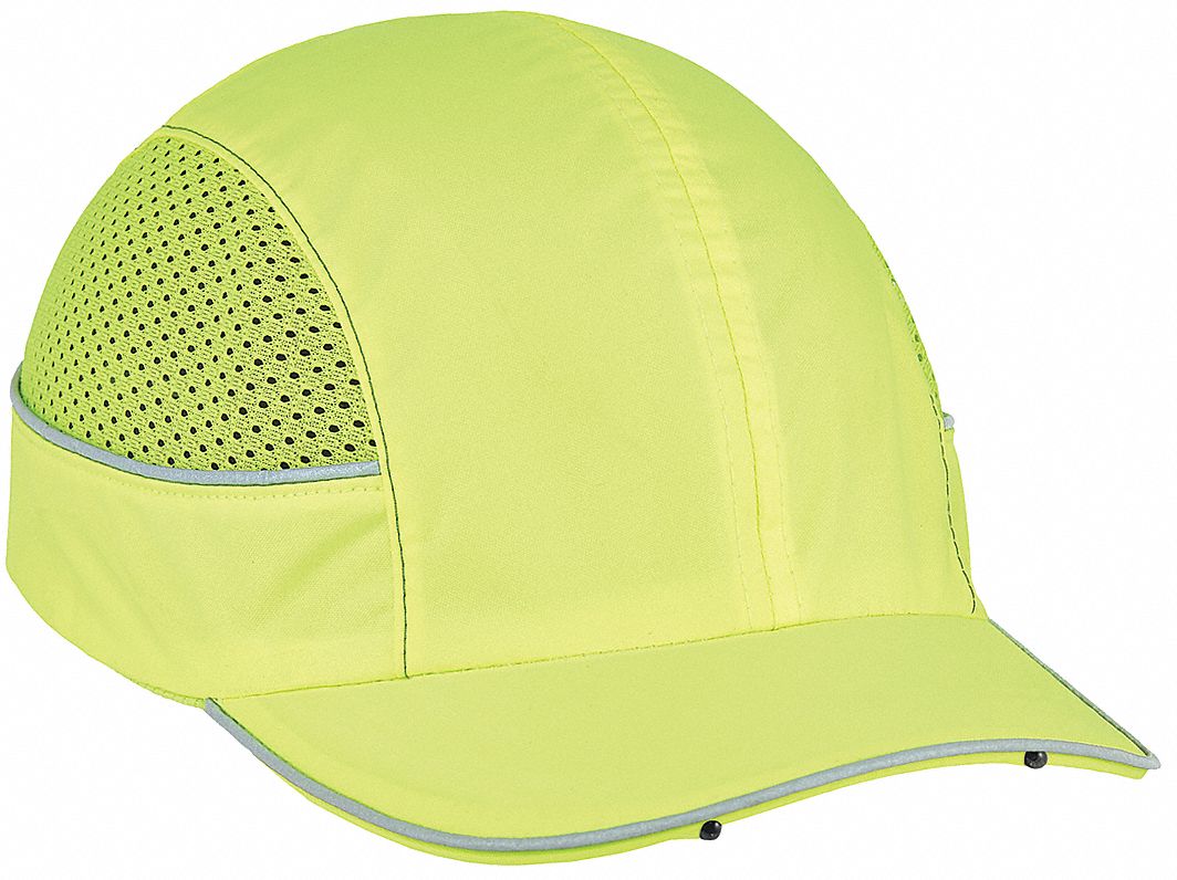 Hi-Visibility Green, Hook-and-Loop, Bump Cap - 35YZ43|8960 - Grainger