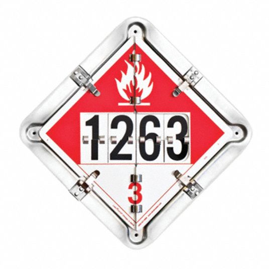 Full Frame Trailer Flip Placard Holder, 13 1/2 in Wd, Vehicle Placard ...