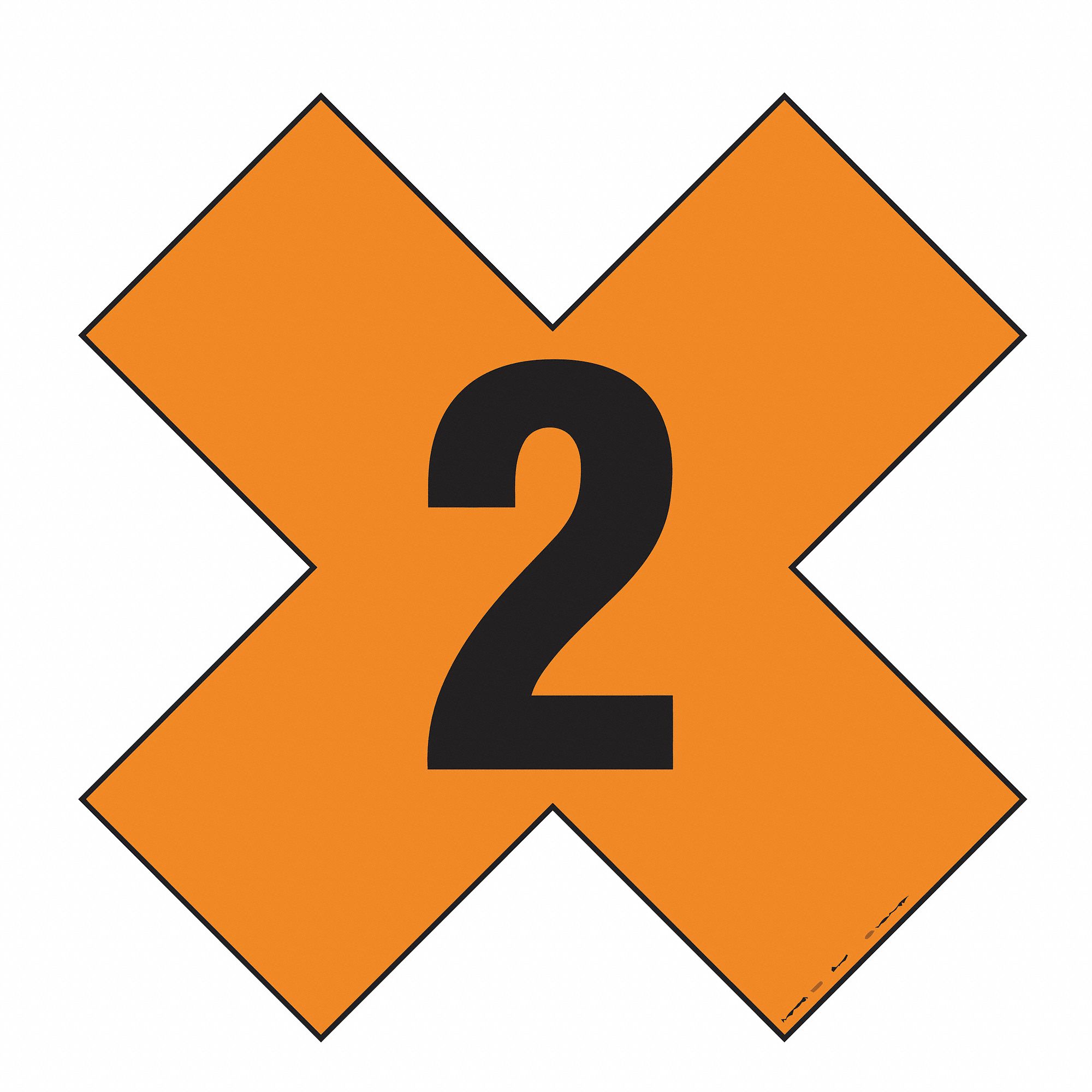 2, 24 in Label Wd, Fire Division Placard - 35ZJ11|HMPG144XV - Grainger