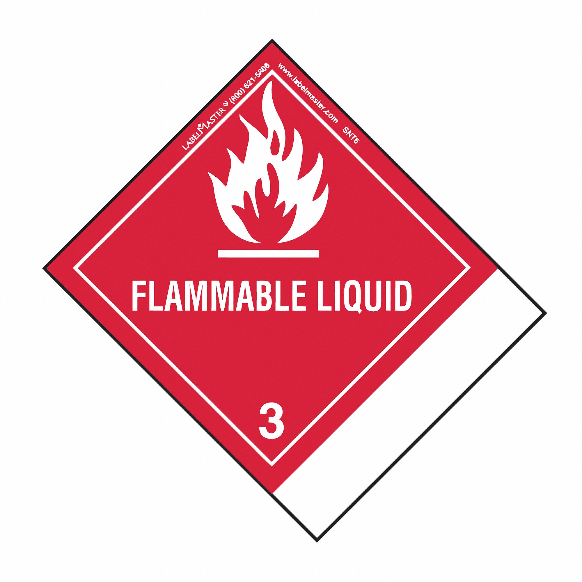 Flammable Liquid, 3 15/16 in Label Wd, DOT Container Label - 35ZJ42 ...