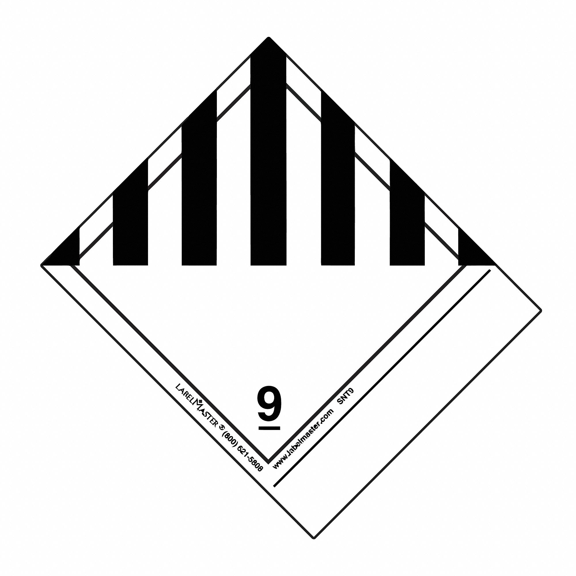 LABELMASTER, 4 3/4 in x 3 15/16 in, 4 3/4 in Label Ht, DOT Container ...