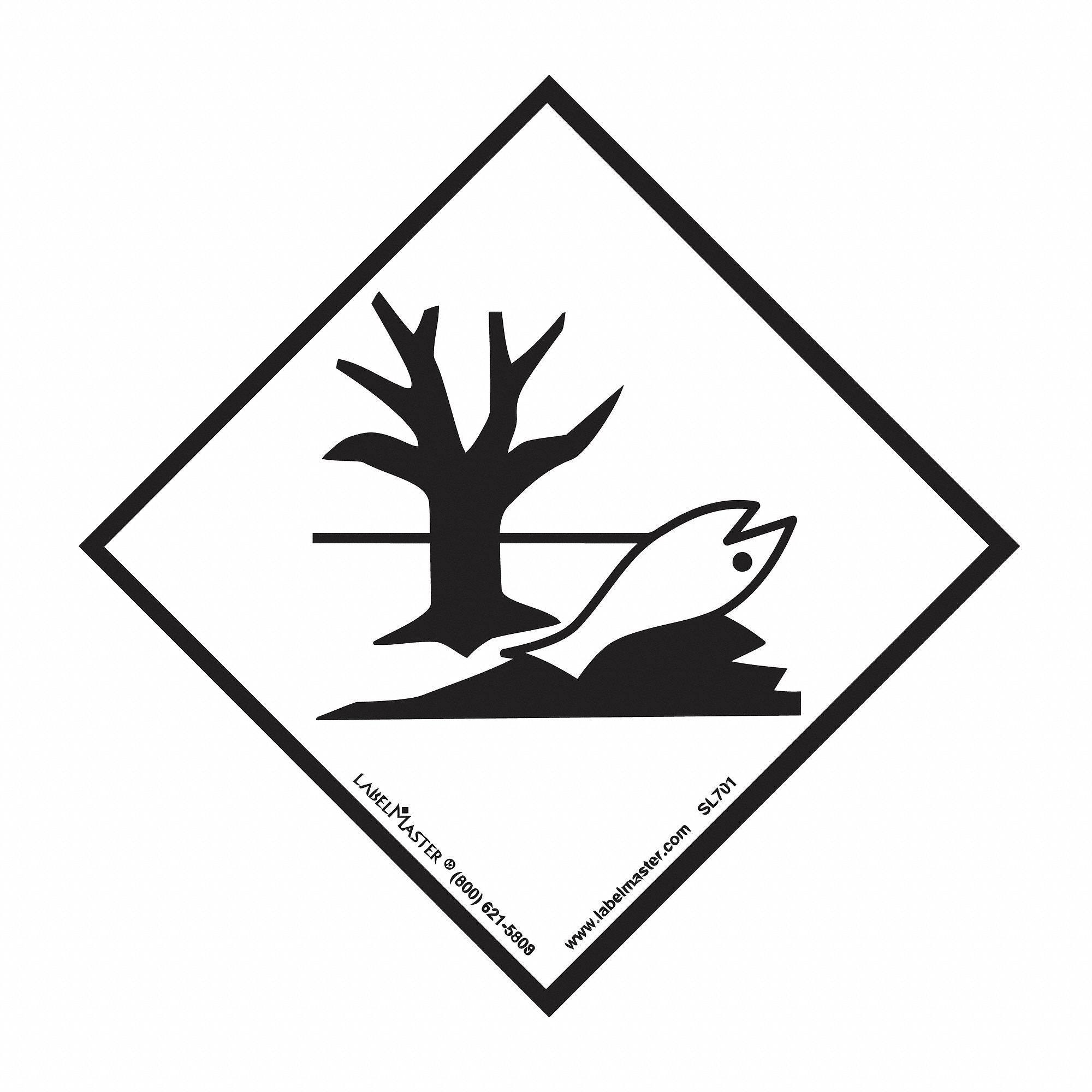 LABELMASTER, Environmentally Haz Substance, 3 15/16 in x 3 15/16 in ...