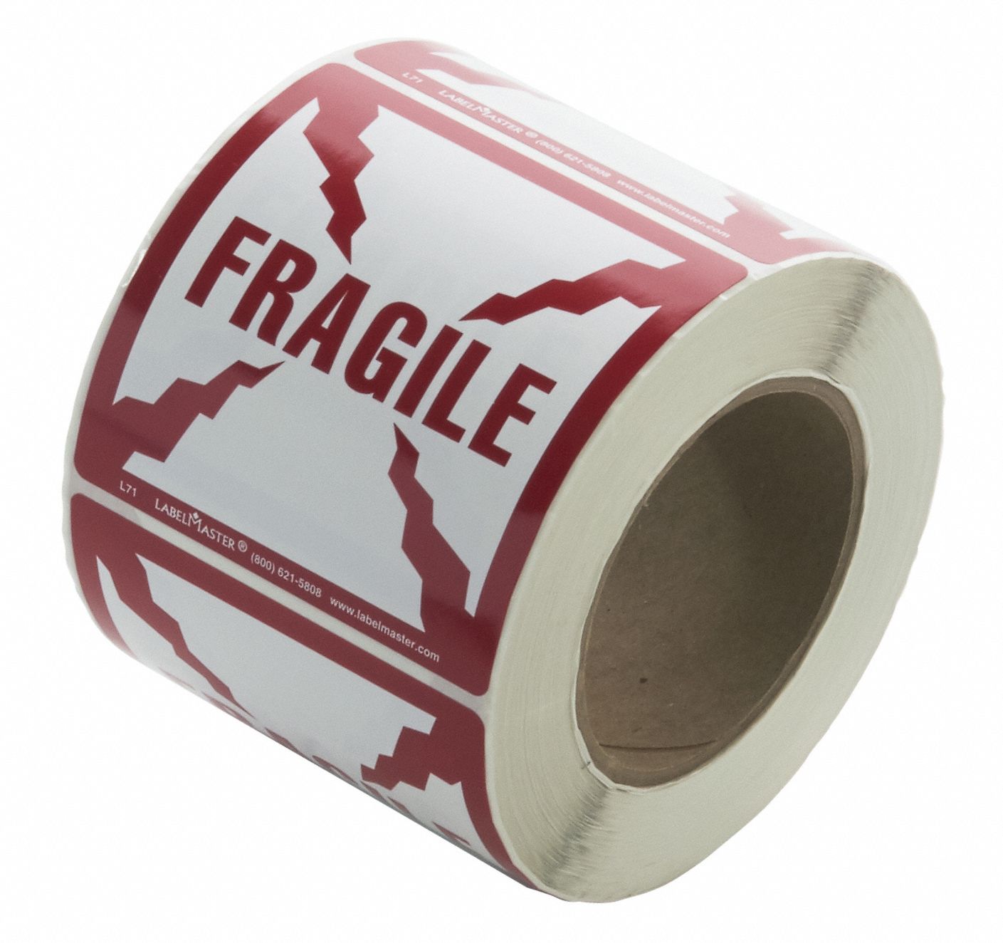 LABELMASTER Instructional Handling Label: Fragile, 4 in Label Wd, 4 in ...