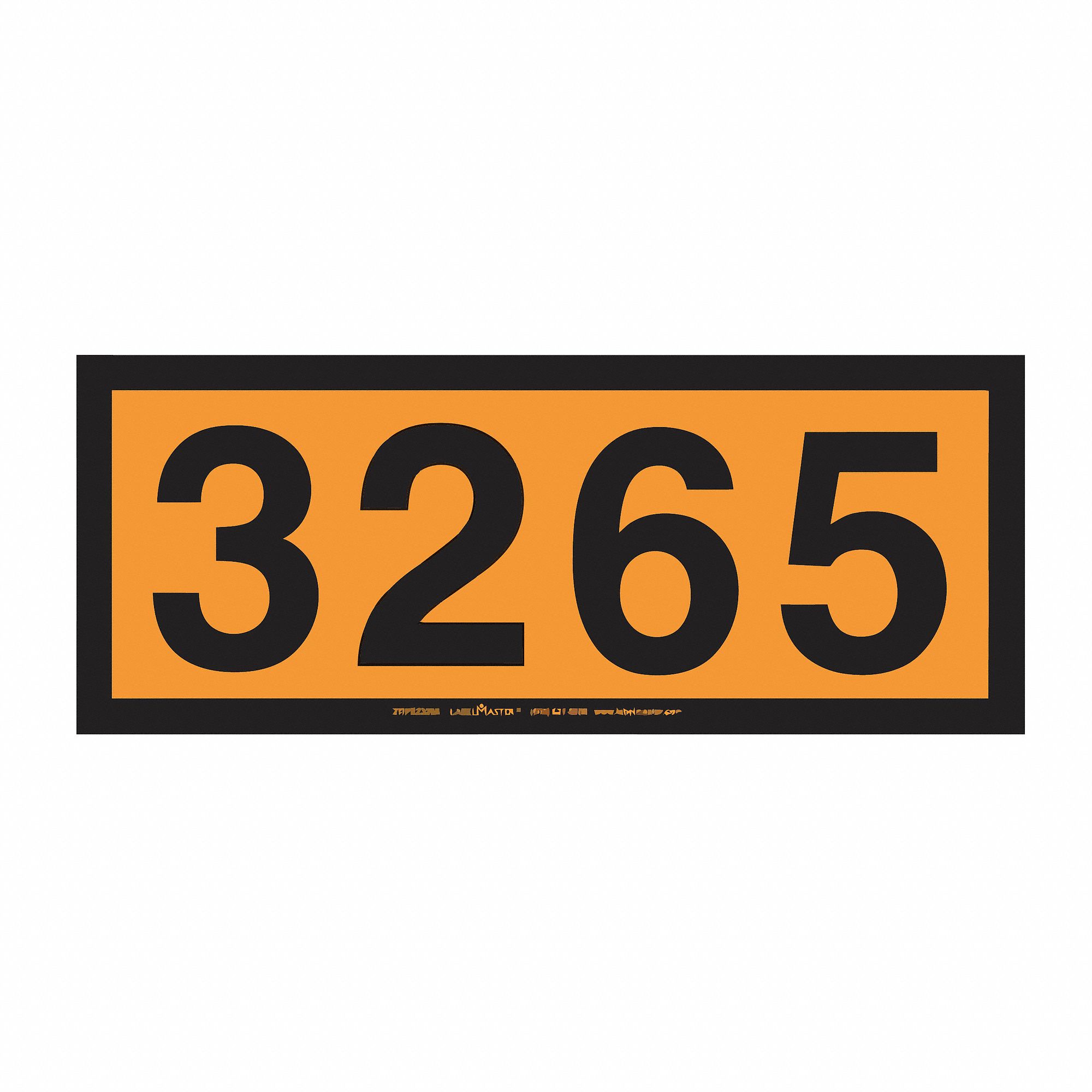 LABELMASTER UN Container Placard UN 3265 6 19 64 In Label Wd 15 3 4 
