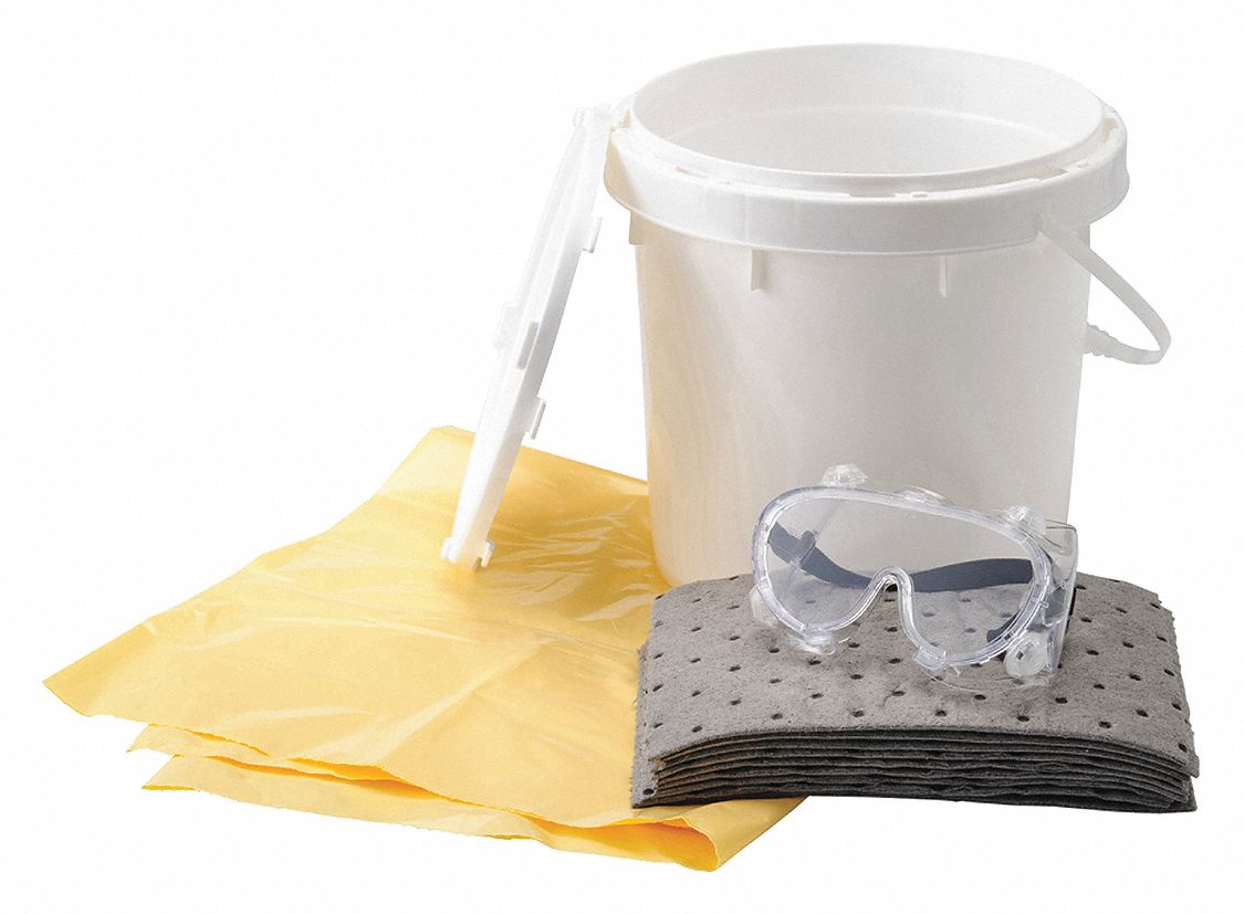 CONDOR, 5 gal Volume Absorbed Per Kit, 2 gal Bucket, Spill Kit - 35ZR68 ...