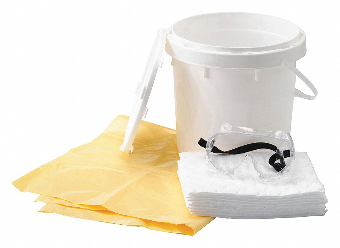 CONDOR Spill Kit, Container Type Bucket, Fluid Compatibility Oil-Only ...