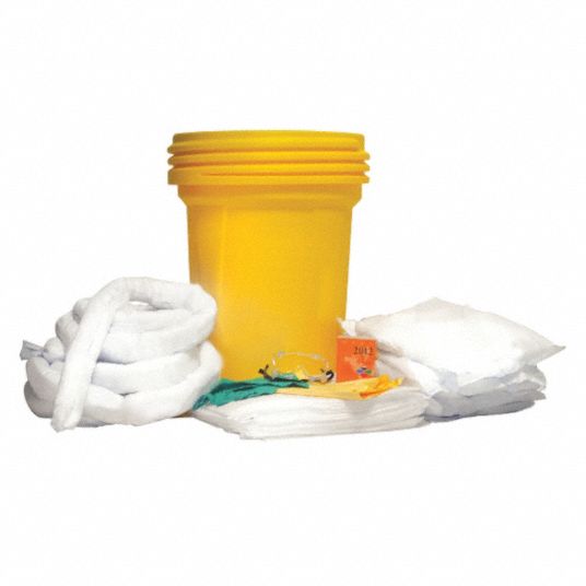 CONDOR, 29 gal Volume Absorbed Per Kit, (1) Pr Goggles/(1) Pr Nitrile ...