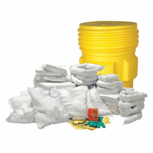 CONDOR, 67 gal Volume Absorbed Per Kit, (1) Pr Goggles/(1) Pr Nitrile ...