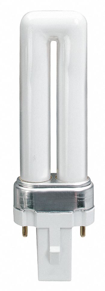 Plug-In CFL Bulb, T4 PL, 2-Pin (G23), Lumens 425 lm, Dimmable No, Watts ...