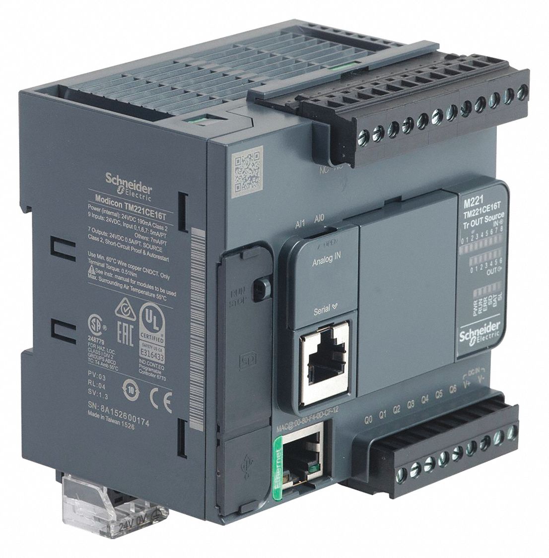 SCHNEIDER ELECTRIC Logic Controller, 24V AC/DC Input Voltage, 0.5 A ...