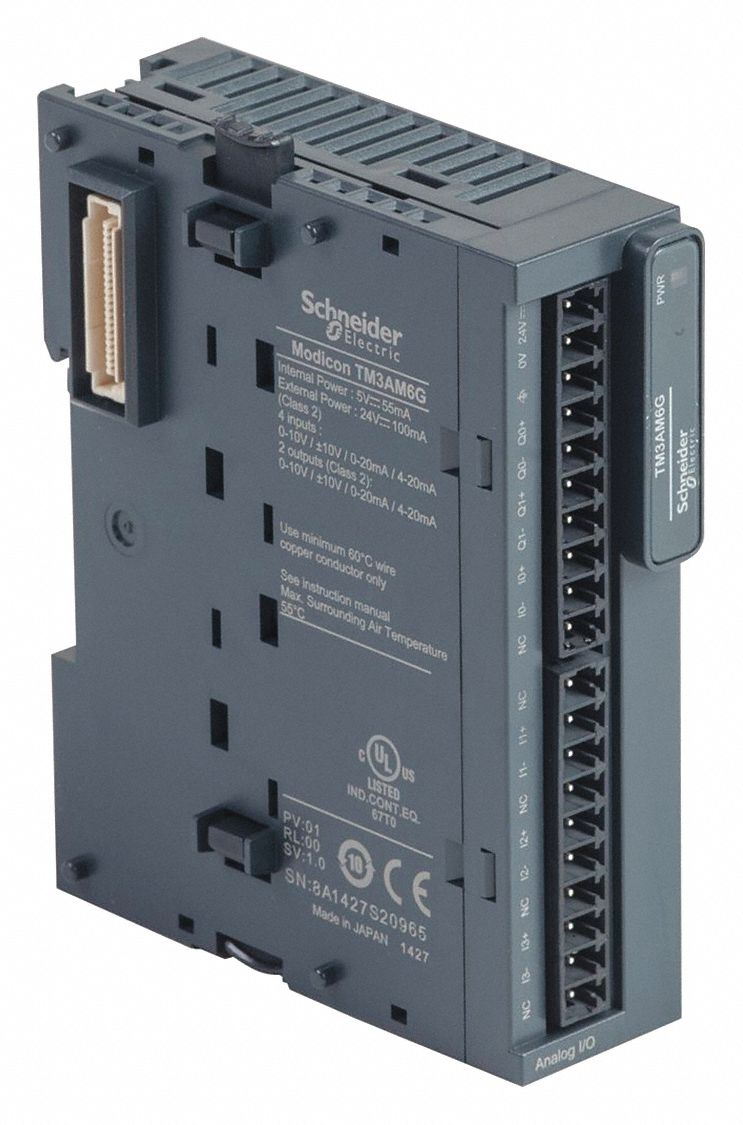 SCHNEIDER ELECTRIC, (4) Analog In, (2) Analog Out, Analog Input/Output Module - 35ZV83|TM3AM6G ...
