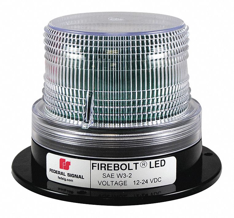 FEDERAL SIGNAL, Flashing Beacon, White, Beacon Light - 35ZX16|220250-05 ...